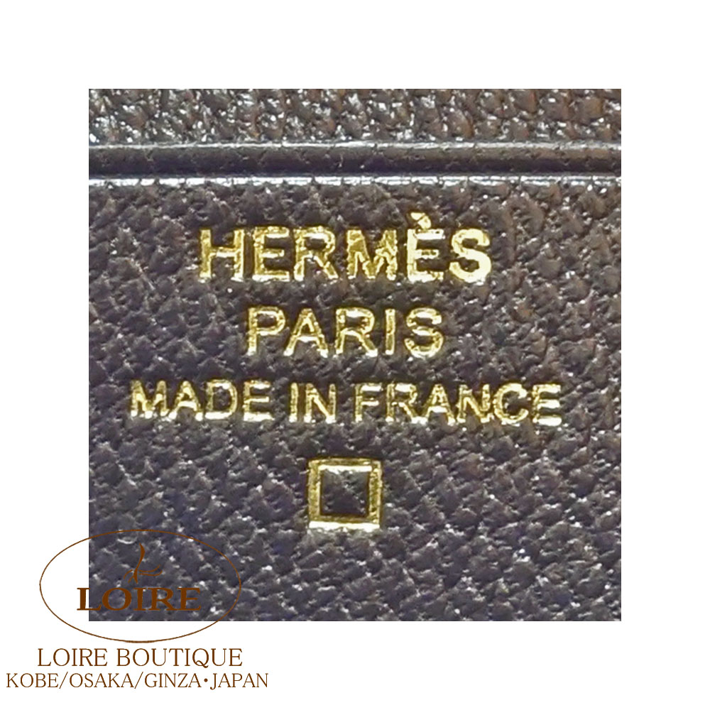 エルメス ベアン コンパクト グラファイト クロコダイル アリゲーターマット ゴールド金具｜エルメス・バーキン専門店 ロワール ブティック